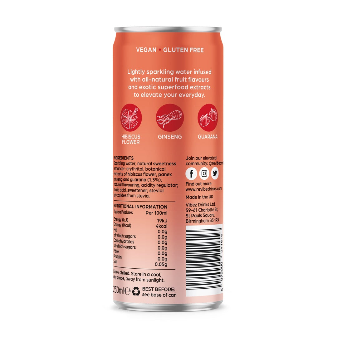 Hibiscus & Peach (250ml) – Revibed Drinks